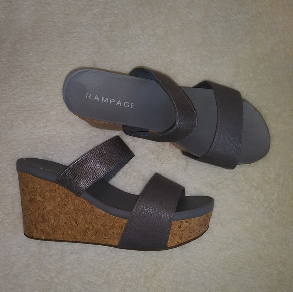 Rampage | Shoes | Nwot Rampage Gray Platform Sandals | Poshmark